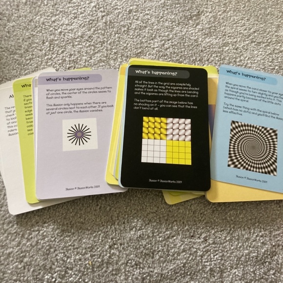usborne | Games | 5 Optical Illusions Cards | Poshmark